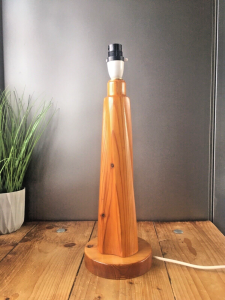 Large Vintage 60 s 70s Turned Wood Pine Lighthouse Desk Table Lamp Base Nautical Vinterior