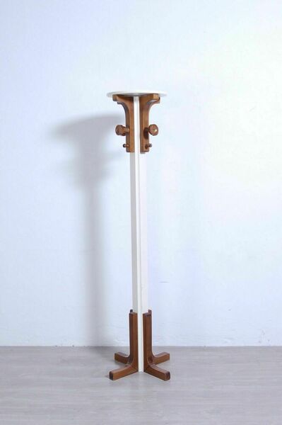 Vintage Design 70s 80s White Wooden Coat Stand | Vinterior