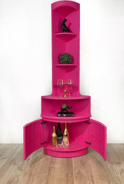 Nathan Corner Unit In Bold Pink Drinks Cabinet Nathan Vinterior