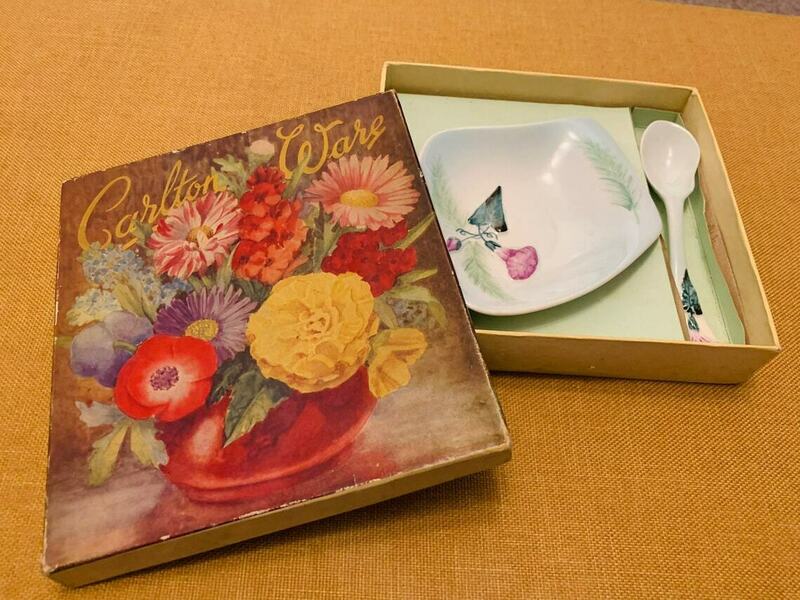 Art Deco Carltonware Jam Dish And Spoon In Original Box Australian ...