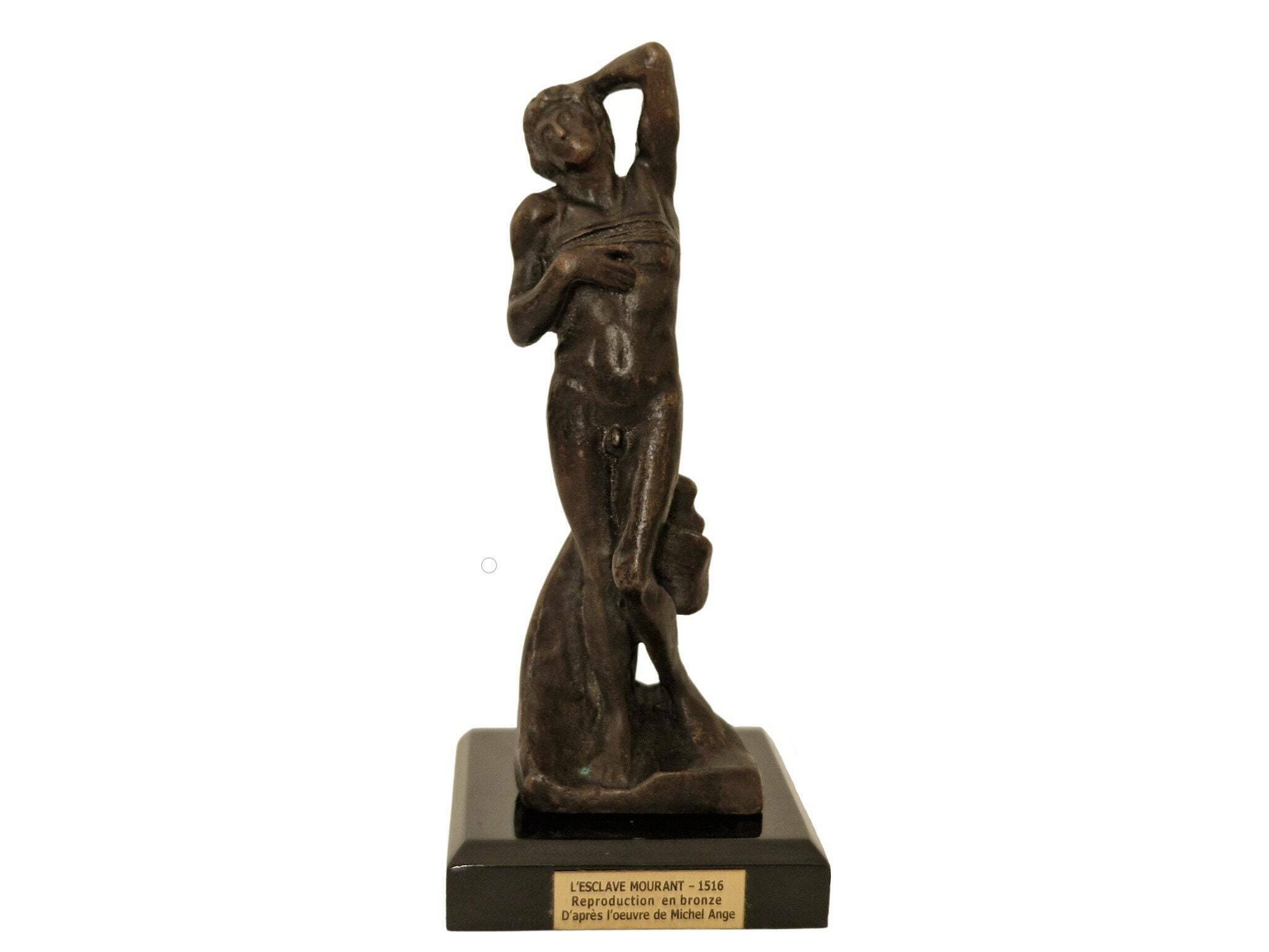 Michelangelo The Dying Slave Statuette, French Art Bronze Figurine ...