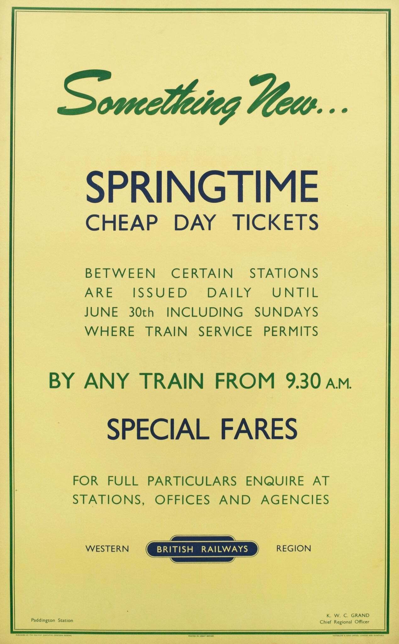 British Rail Poster, Special Fares, 1950s | Vinterior