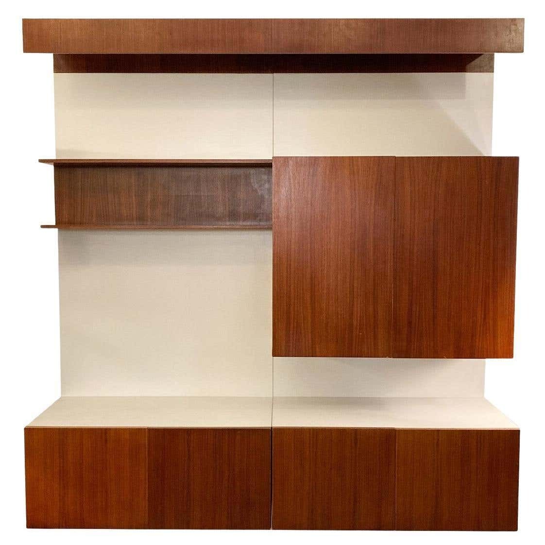 Mid Century Modern German Wall Unit, Wood, 1970s | Vinterior