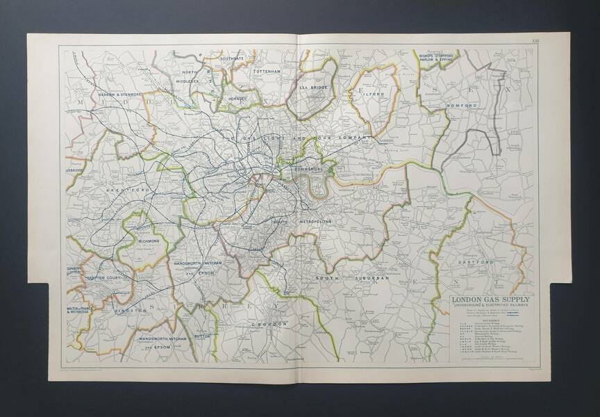 London Gas Supply And Underground And Electrified Railways Original ...