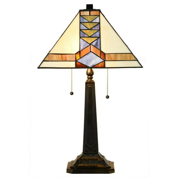 Vintage Tiffany Pyramid Table Lamp Vinterior