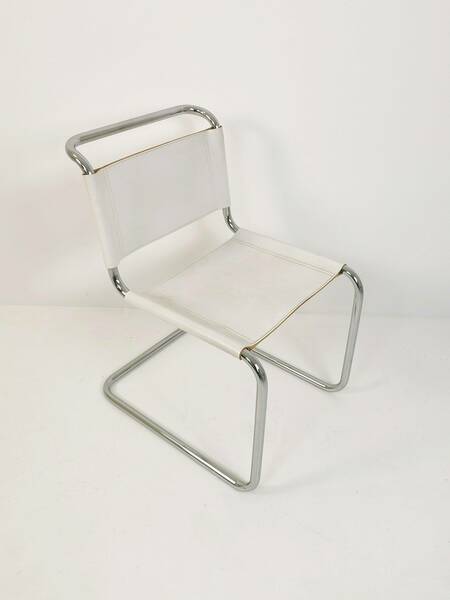1 Of 4 Mid Century Vintage S33 White Chair From Mart Stam By Fasem ...