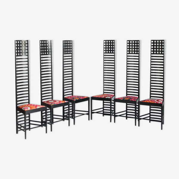 Set Of 6 Vintage 292 Hill House Chairs By Charles Rennie Mackintosh For ...