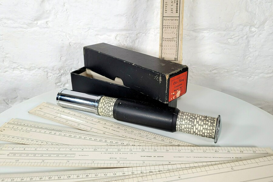 Vintage Otis King Calculator With Engineering Rulers / Vintage ...