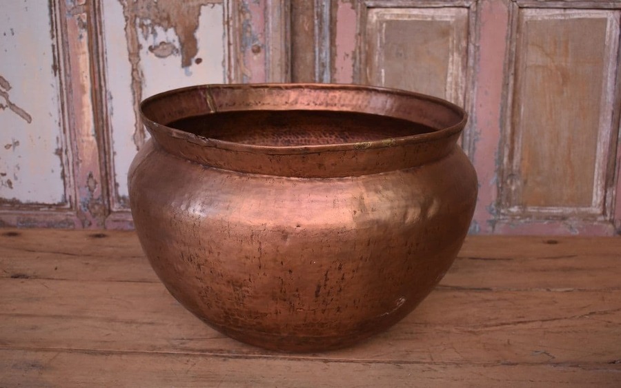 Old Copper Water Vessel, Rajasthan | Vinterior