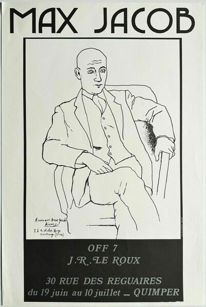 Picasso Portrait De Max Jacob Poster Affiche Sur Vélin Expo Quimper ...