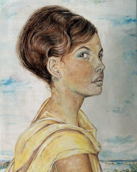 Esther Oil On Board, 1960s, Vintage | Vinterior