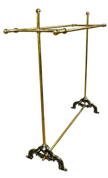 Storage | Brass And Iron Bespoke Double Garment Shop Rail | Vinterior