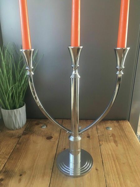 Large chrome candle holders store
