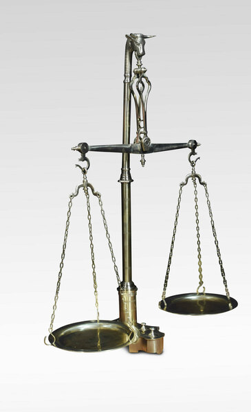 Monumental Floor Standing Brass Butcher Scale | Vinterior