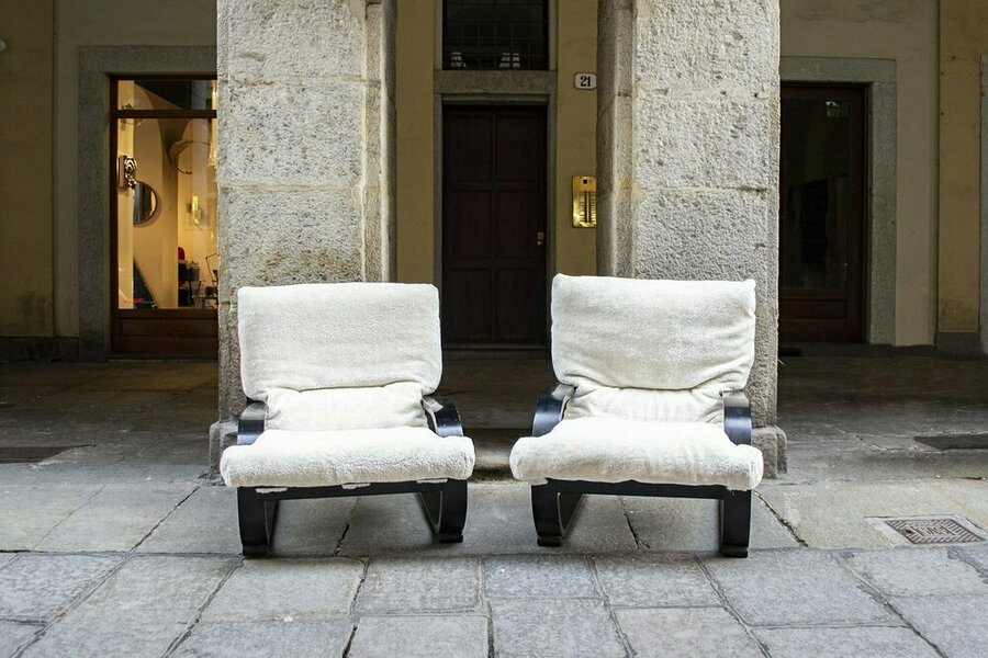 Saymon Lounge Chairs By Carlo Berruti For Creazioni Danber, 1980s, Set ...