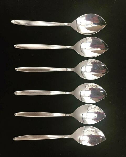 Gero Silver Plated 100 Excellence Pattern Model 234 Ice Cream 6 Spoons ...