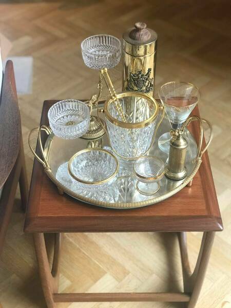 Mirrored cocktail tray store