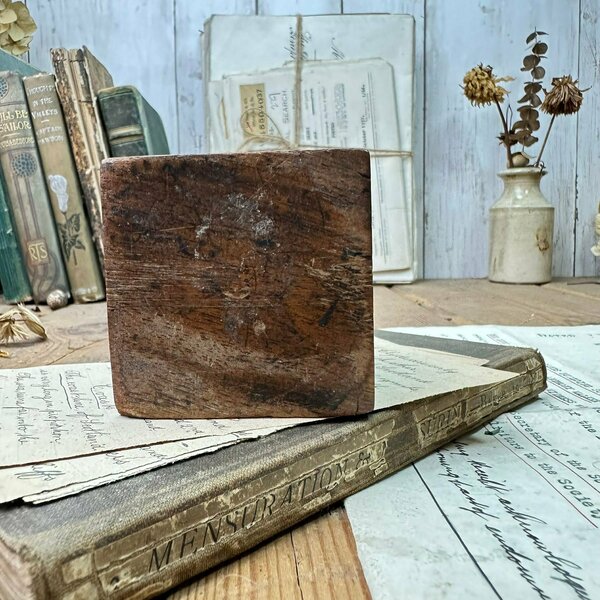 Antique Wooden Paperweight Map Weight | Vinterior