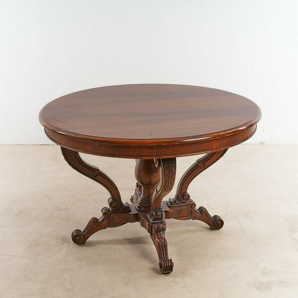 Round Walnut Table | Vinterior