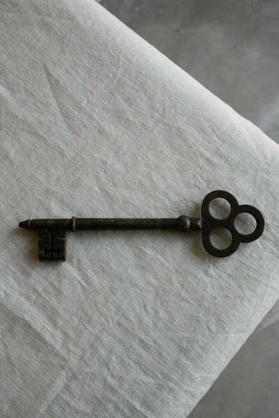 Large Antique Church Door Key | Vinterior