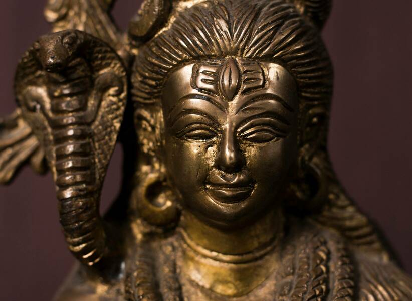 Antique Brass Shiva Sculpture | Hindu Temple Idol | Meditating Shiva ...