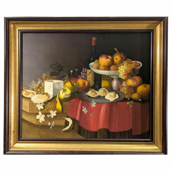 Still Life Banquet Table French School Philippe Lazare 20th Century ...