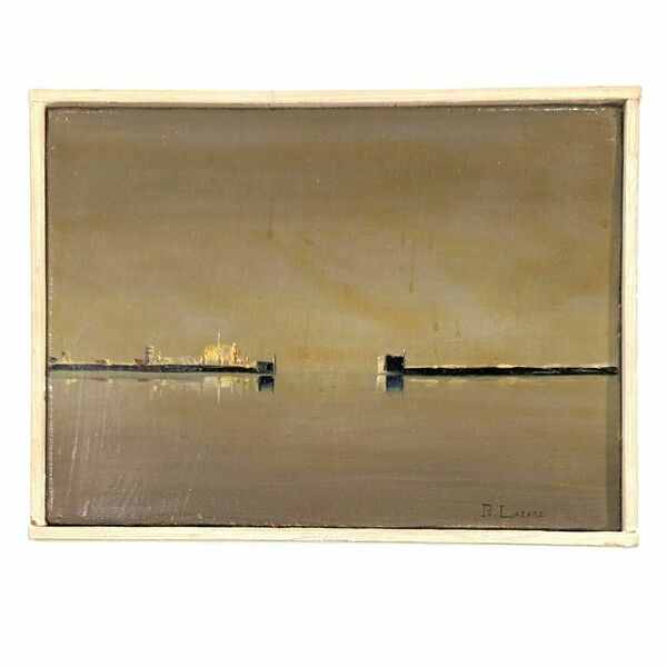 Abstract Landscape Skyline And Port French School Philippe Lazare 20th ...