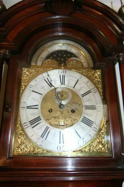 18th Century Liverpool 8 Day Brass Moon Phase Longcase Clock, William ...