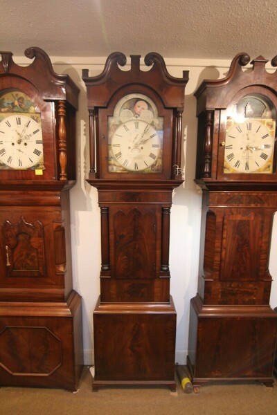19th Century Mahogany 8 Day Rolling Moon Longcase Clock 'David Griffith ...