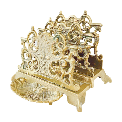 Antique Brass Letter Holder, 1890s | Vinterior