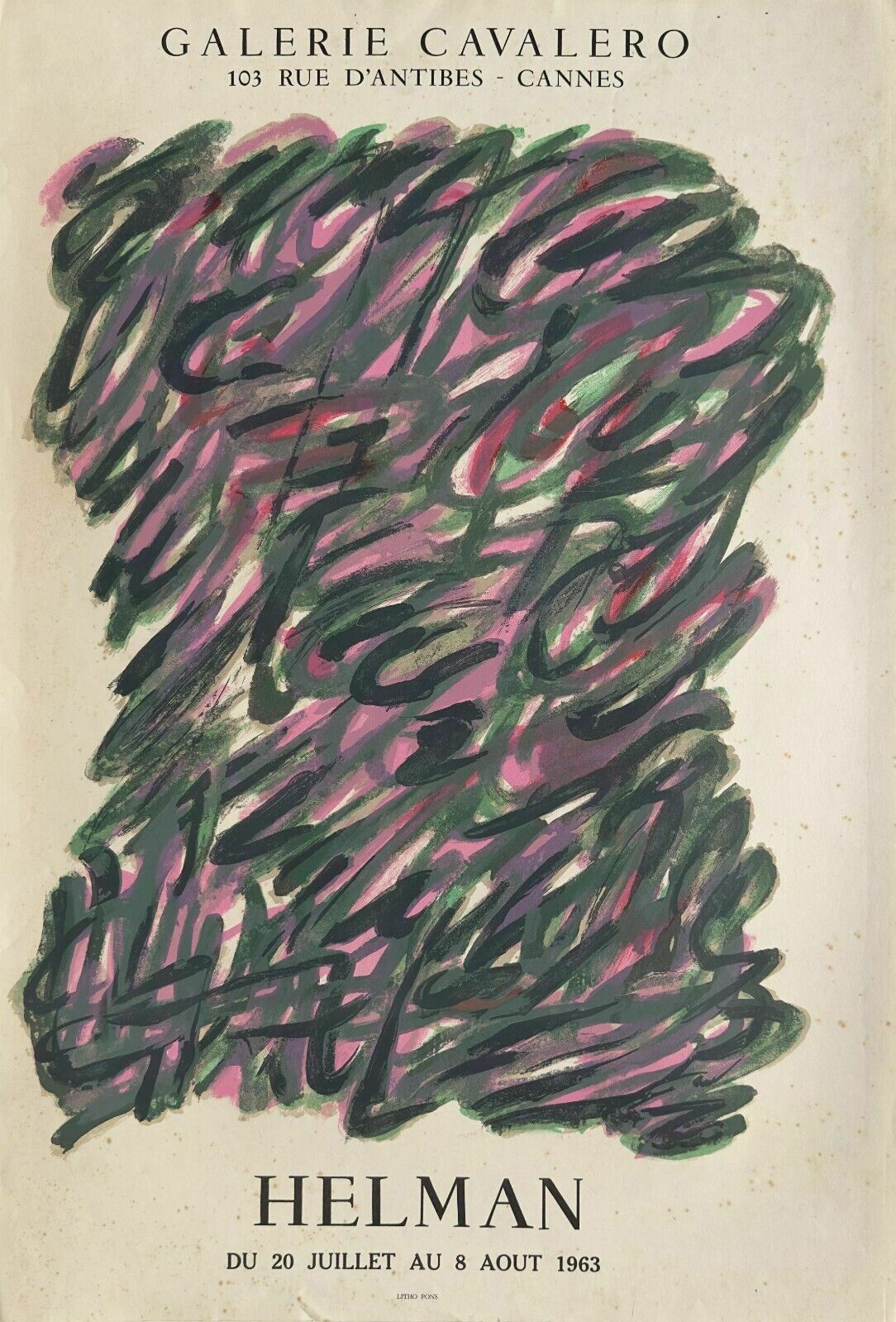 Robert Helman Poster Lithographic Poster Expo Galerie Cavalero Cannes ...