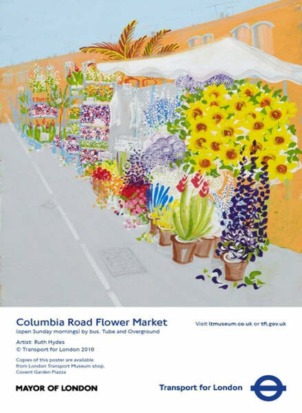 Tfl Columbia Road Flower Market Original Vintage Poster | Vinterior