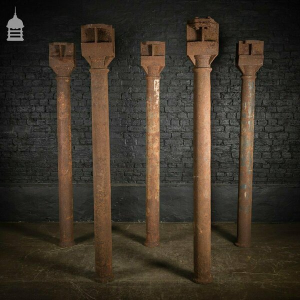 Set Of 5 Victorian Cast Iron Columns Pillars Stanchions | Vinterior