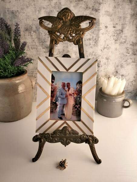 Vintage Solid Brass Painting Display Stand, Table Top Easel, Ornate Art ...