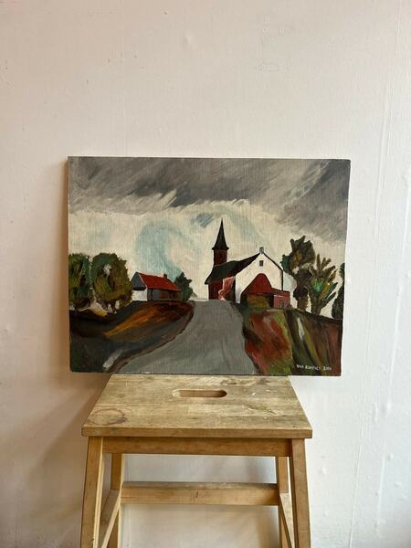 Vintage Dutch Rural Scene Painting By Van Rompaey Dirk | Vinterior