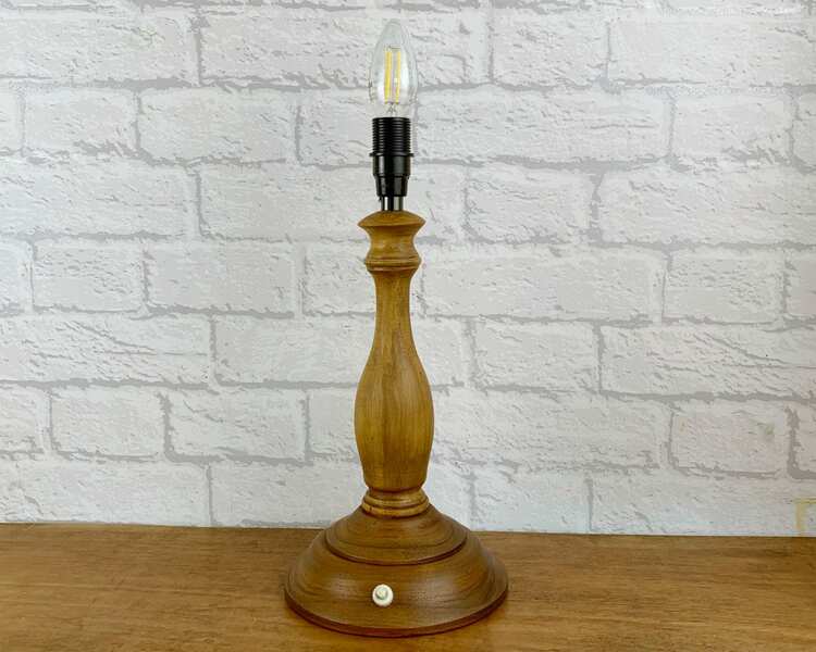 Vintage Wood Lamp 1940s | Vinterior