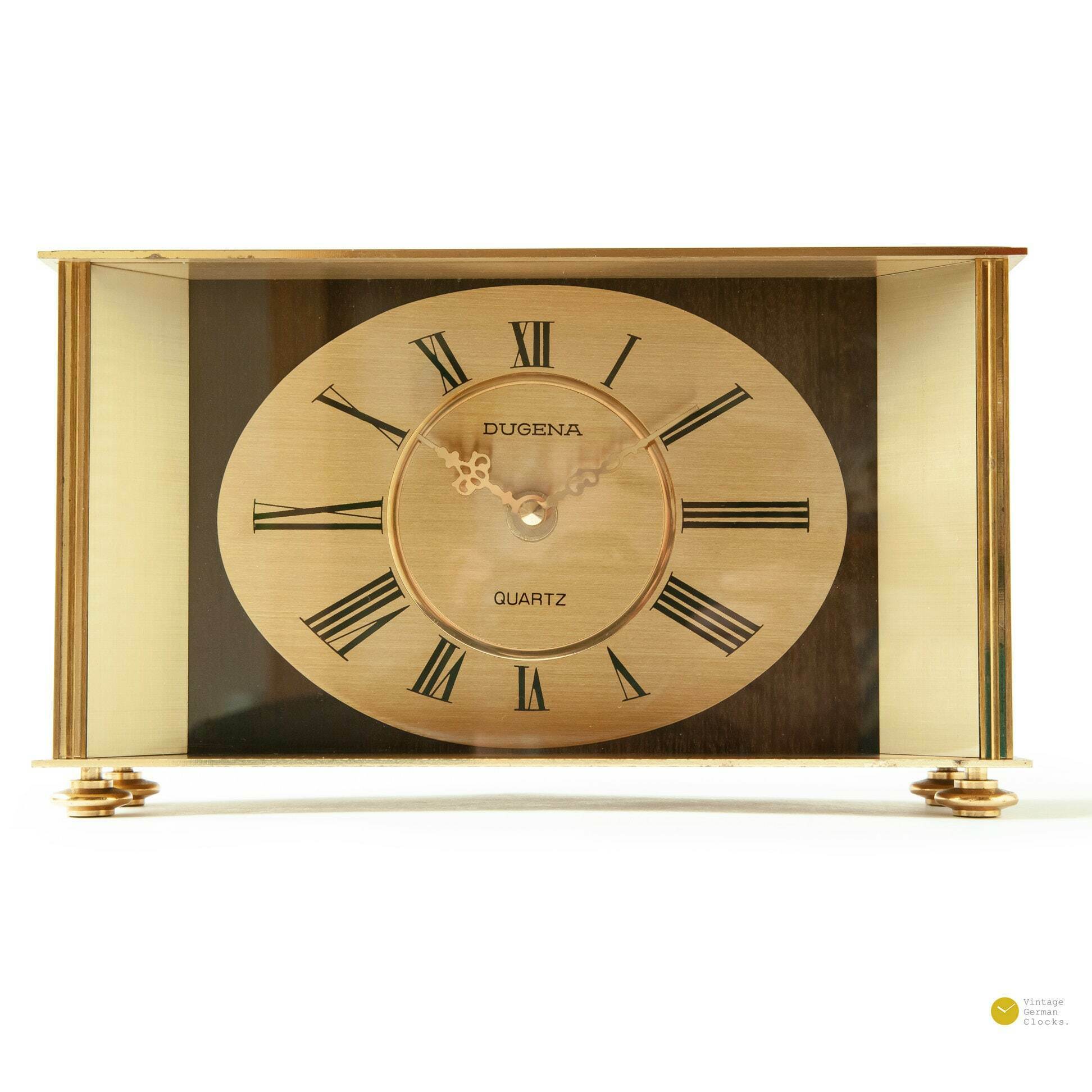 70s Dugena Desk Clock Mid Century Mcm Junghans Atomic Space Age Table ...