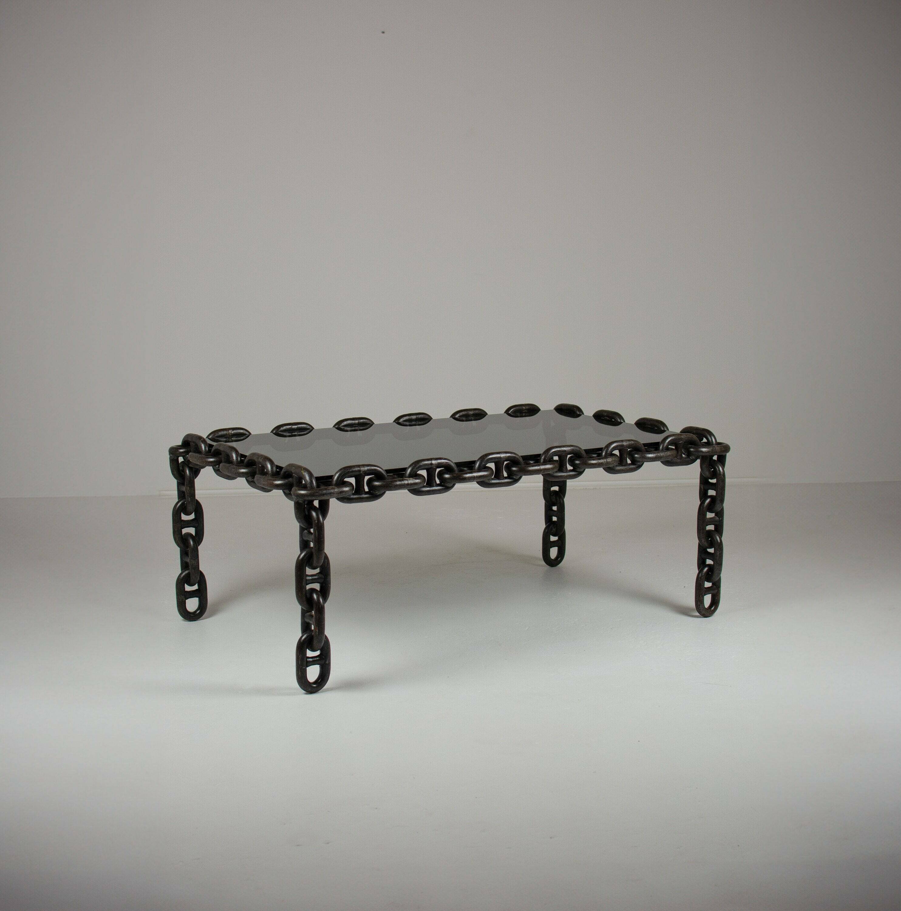 Industrial Chain Link Coffee Table, Belgium, 1970's Brutalist In The ...