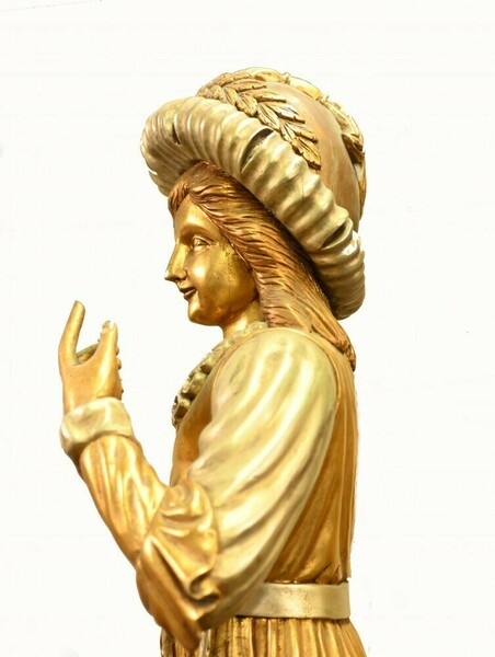 Pair Giant Italian Renaissance Page Boy Statues Medieval Fayre | Vinterior