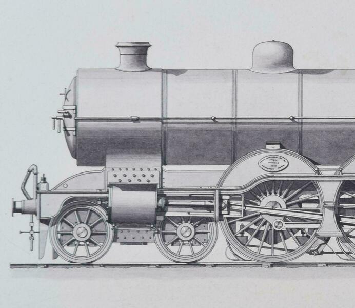 Leslie Carr Steam Engine Great Northern Railway 1910 Drawing By Leslie ...