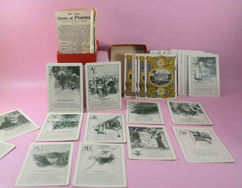 Vintage Card Game, Poetry Playing Cards | Vinterior