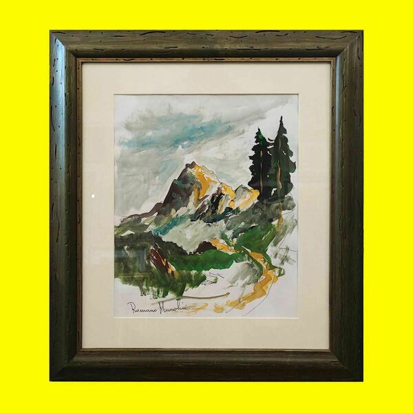 Work By Romano Mussolini Mixed With Tempera And Grass, Homage To ...