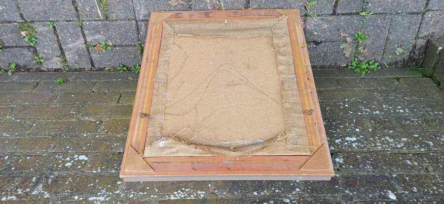 hessian backing display