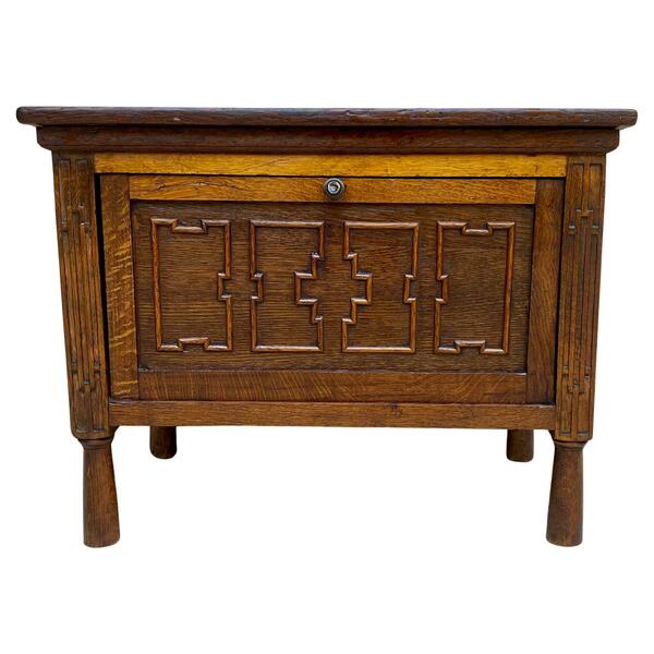 Late 19th Century French Carved Oak Coffer | Vinterior