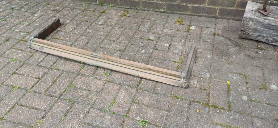 Vintage Age Worn Brass Fender Fire Guard Fireplace. | Vinterior