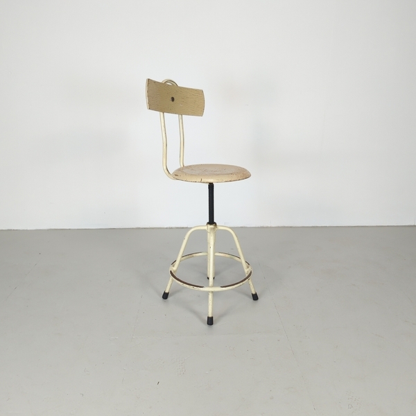 1950s Polish Factory Stool, Vintage | Vinterior