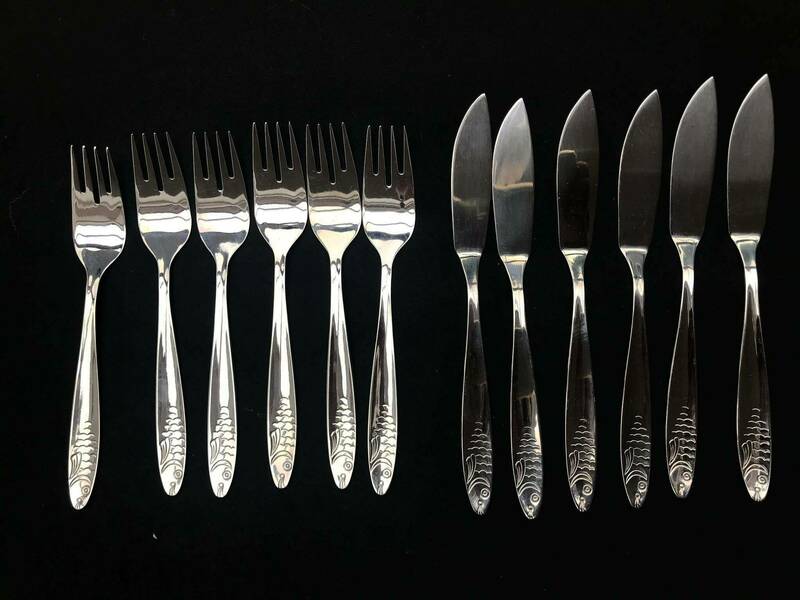 Fish Flatware For 6 Persons Forks And Knives German Stainless Steel ...