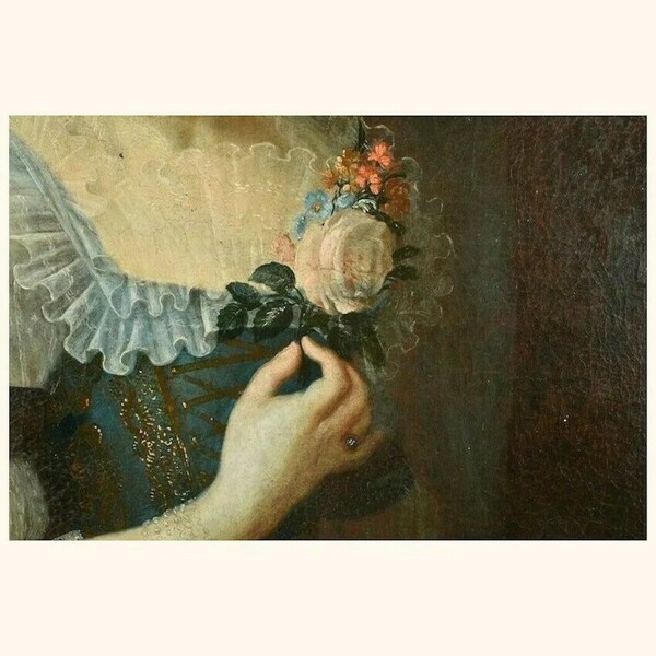 Signed 18th Century Oil Portrait Of An Aristocratic Viennese Woman ...