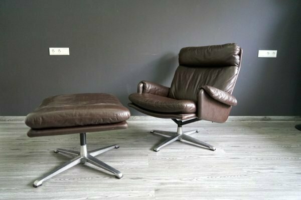 Leather chair and ottoman set store