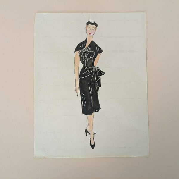 Vintage French Fashion Drawings French Importe Guaranteed Fashion